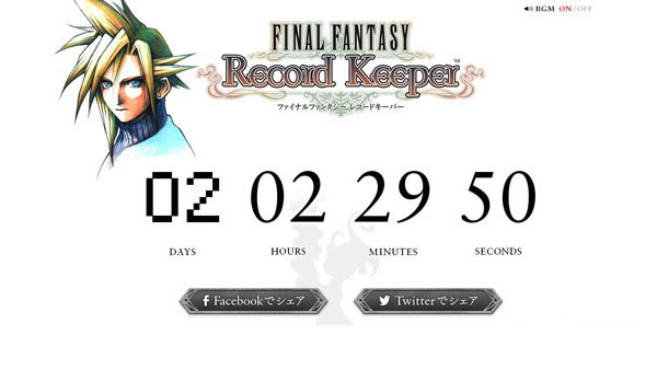 Square Enix and DeNA launch Final Fantasy: Record Keeper countdown ...